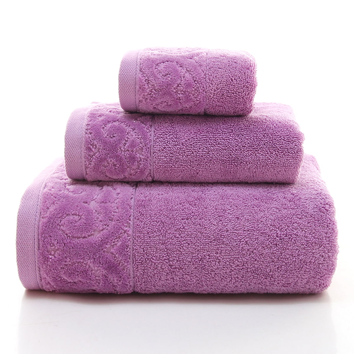 Cotton Soft Towels Set 1 Bath Towel 1 Hand Towel 1 Washcloth Extra Soft