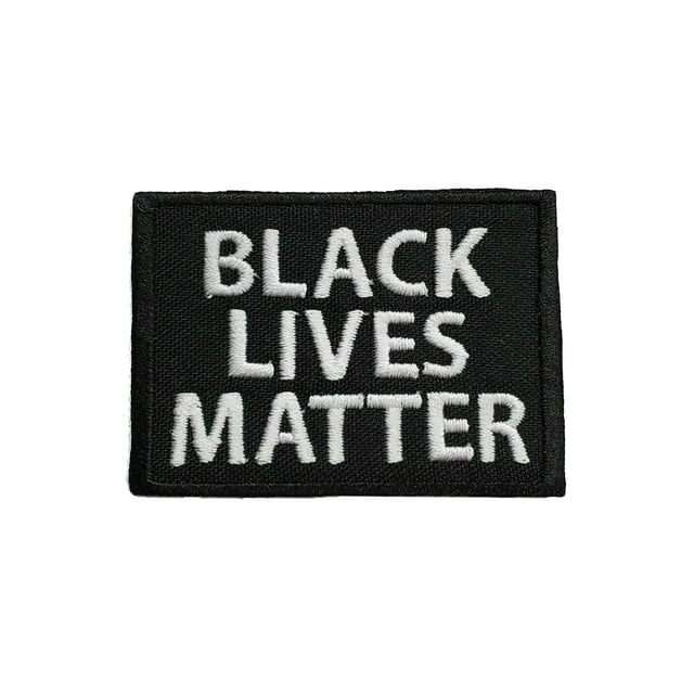 Black Lives Matter Embroidered Iron-On Patch 2.5" x 1.8" BLM Racial ...