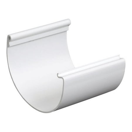 Plastmo 5005372 Classic 5 in. White Vinyl Half Round Gutter Connector ...