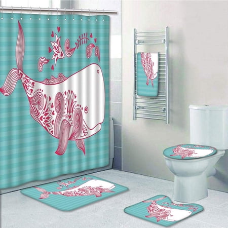 EREHome Whale Cute Big Fish Swimming Floral Marine Animal Mammal ...