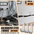 50 Pack J Hooks for Cable Management | 2 Inch Galvanized Steel J-Hook ...