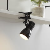 Mainstays 5" Metallic Black Adjustable Mini Clip Lamp, with LED Bulb ...