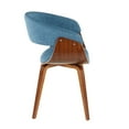 LumiSource Vintage Mod Chair, Walnut/Blue - Walmart.com