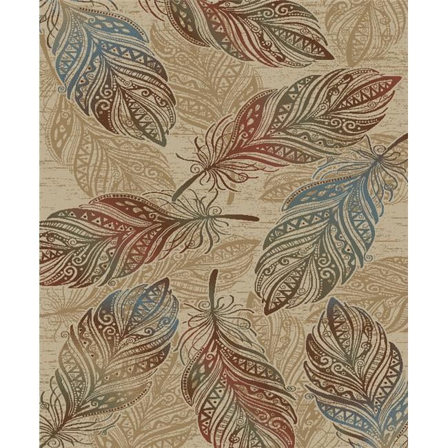 Mayberry Rug HS7431 5X8 5 ft. 3 in. x 7 ft. 3 in. Hearthside Feather ...