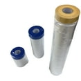 22" x 82 Feet Painters Pre-Taped Masking Film Plastic Drop Cloth - 1 ...