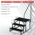 Fruyzl, 660 lbs, Metal, 3-Step RV Ladder Anti-Slip with Handrail ...