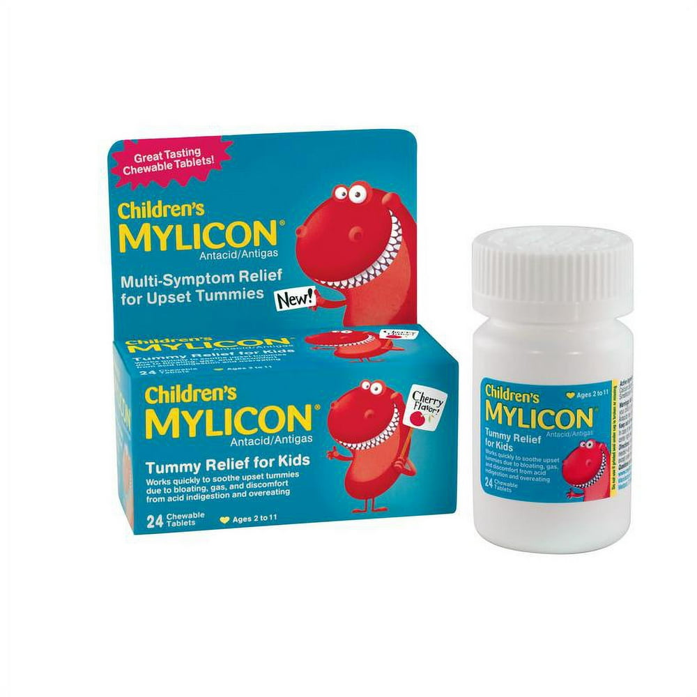 Children's Mylicon Tummy Relief for Kids, Cherry Flavor, 24ct - Walmart ...