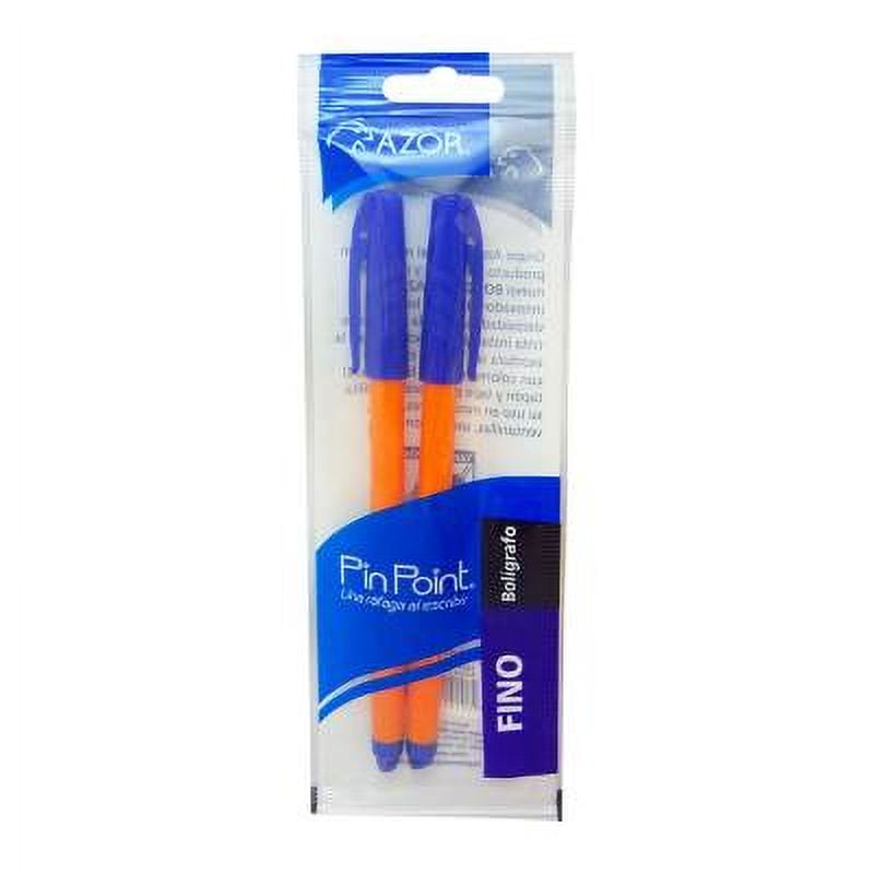 Bolígrafo Azor Pin Point Punto Fino 0.7 mm Azul 2 pzas | Walmart en línea