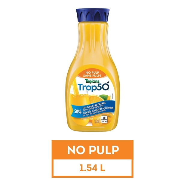 Trop50 Orange Juice Beverage With Vitamins - No Pulp, 1.54 L Bottle ...