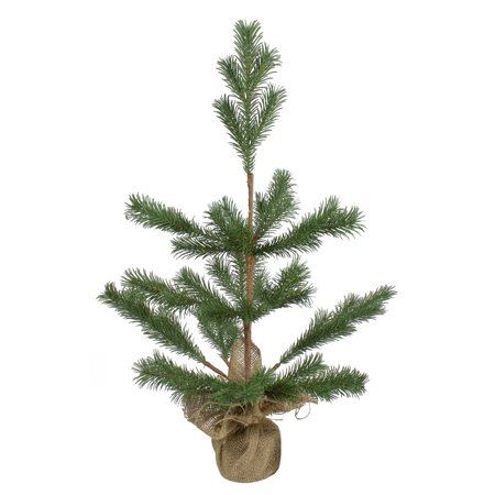 2' Ponderosa Pine Artificial Christmas Tree Jute Base Decoration ...