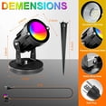 5W RGBW Landscape Lights, 16 Color Changing Spotlight 120V Outdoor ...