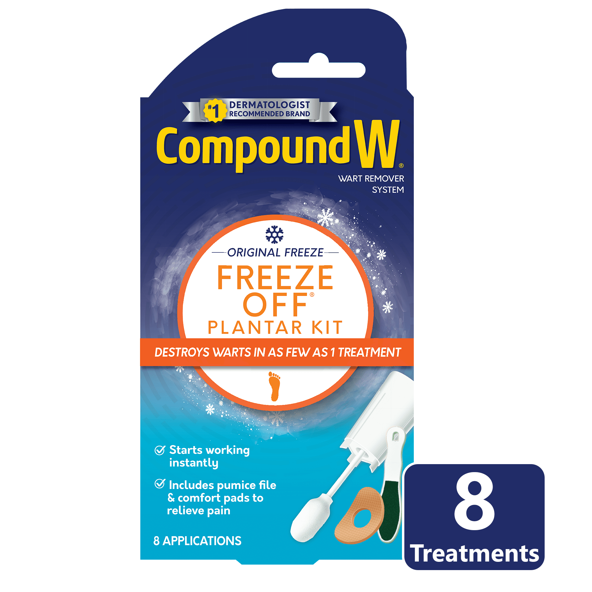 Compound W Freeze Off Plantar Wart Remover Kit, 8 Applications ...