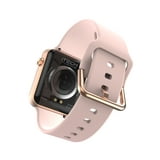 iTech Fusion 3 Unisex Adult Rectangular Smart Watch, Blush, Silicone ...