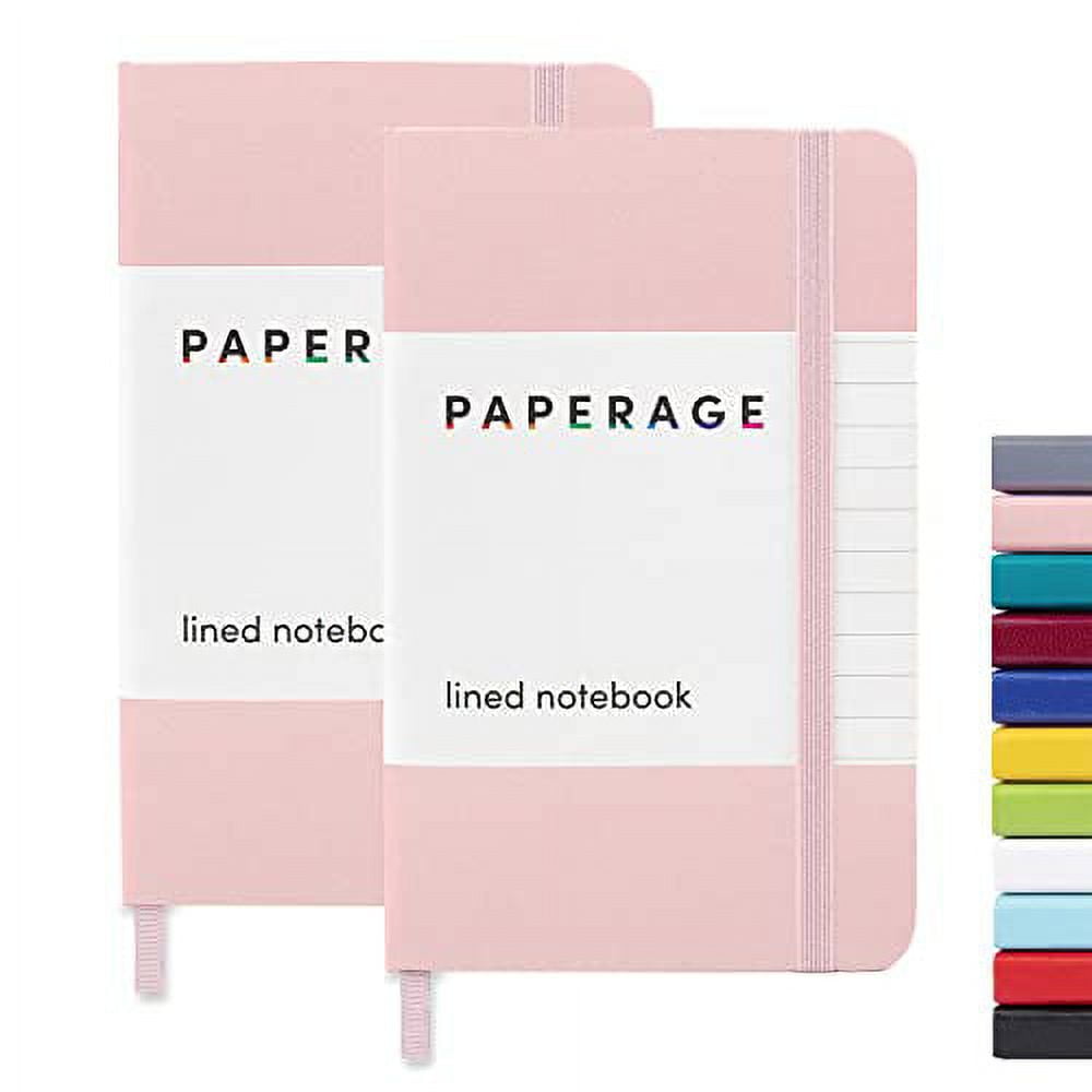 PAPERAGE Lined Pocket Journal Notebook, 2 Pack, (Blush), 160 Pages ...