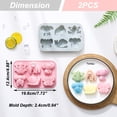 2 Pack Chocolate Molds Elephant Monkey Frog Silicone Molds for Cake ...