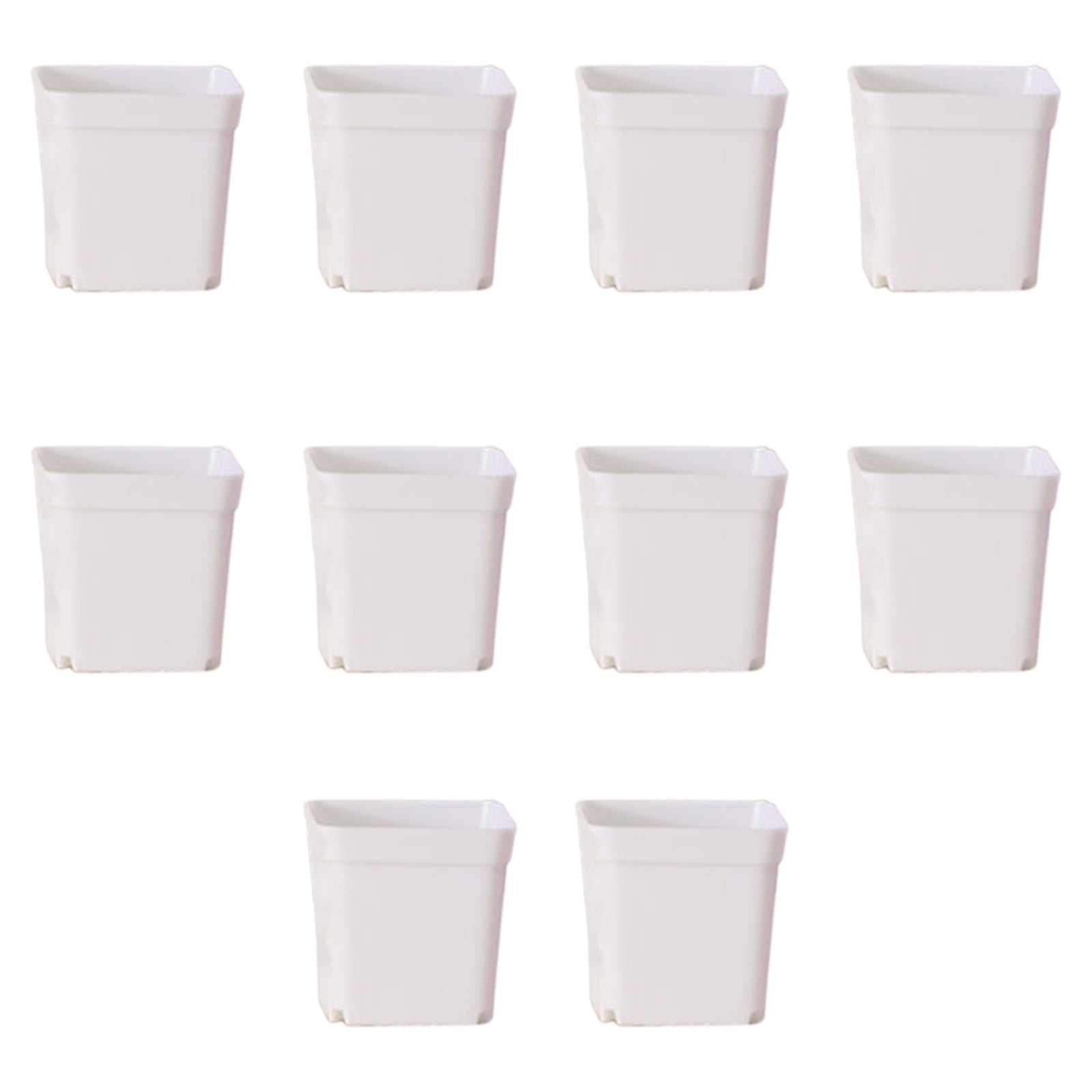10Pcs Small Square Color Flower Pot Succulent Plastic Flowerpot Green ...
