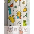 Cartoon Sport Soccer Sheer Curtains for Living Room Bedroom Vintage ...