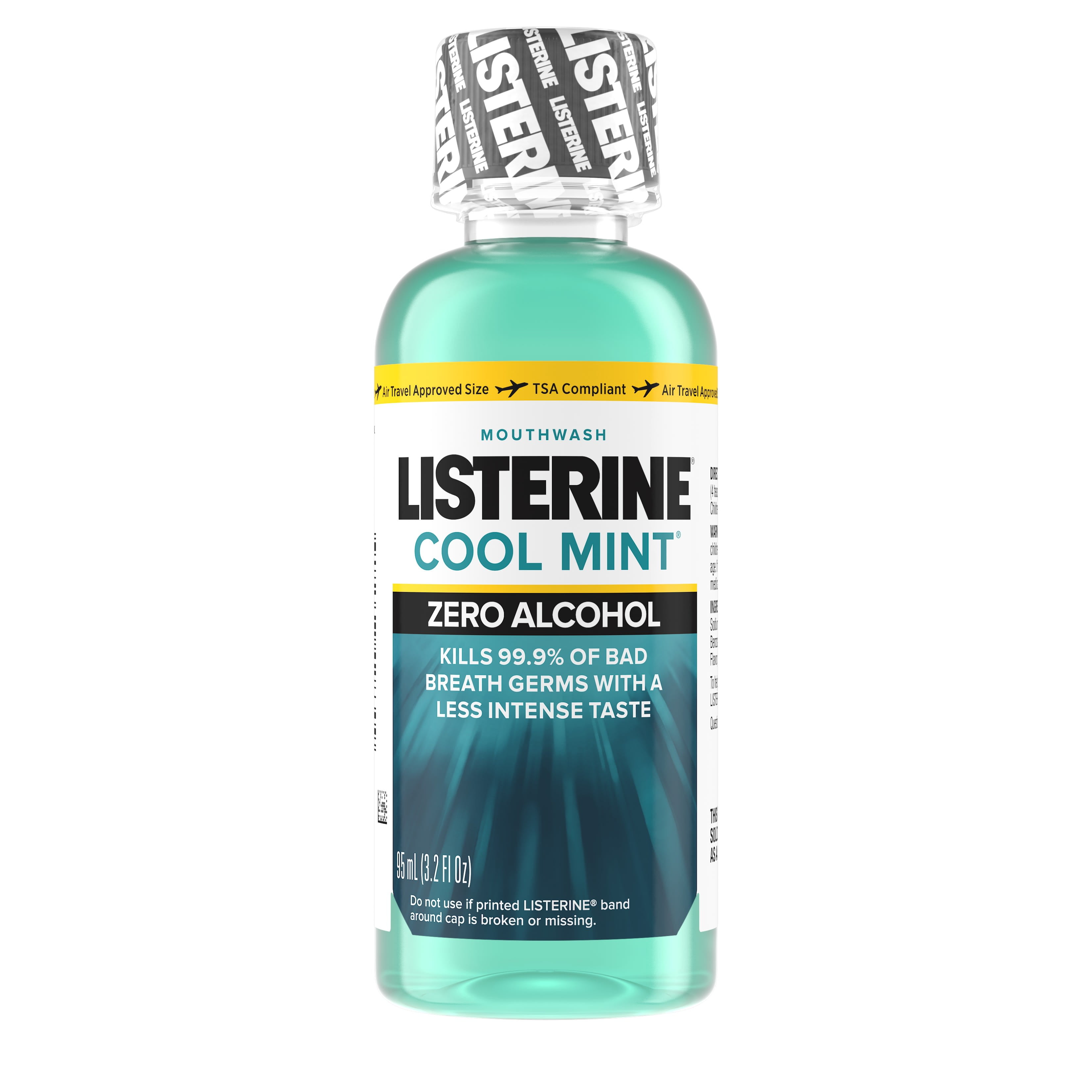 Listerine Zero Alcohol-Free Mouthwash, Cool Mint, 3.2 fl. oz - Walmart.com