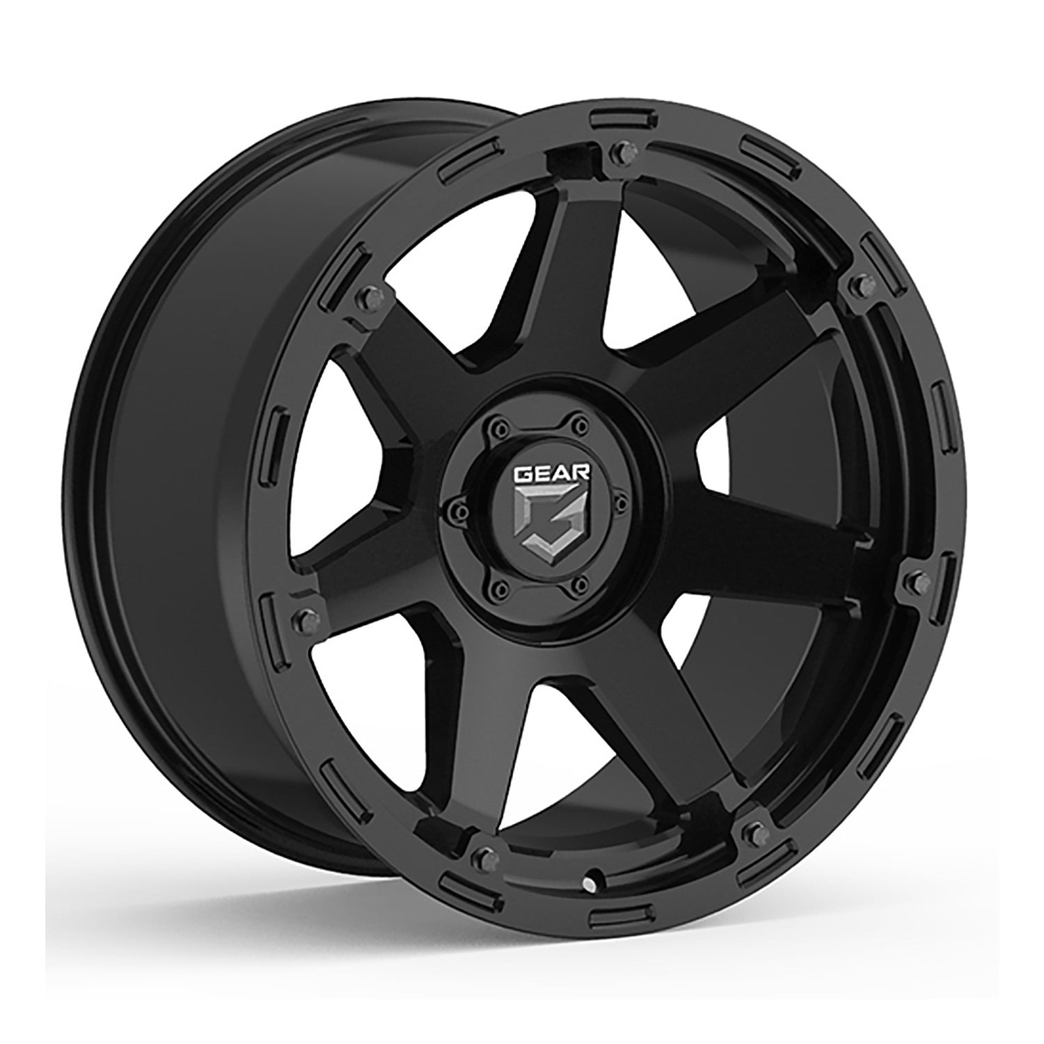 Gear Alloy 753SB Barricade Satin Black Wheel Rim, 20" x 10" 8 x 6.5 ...