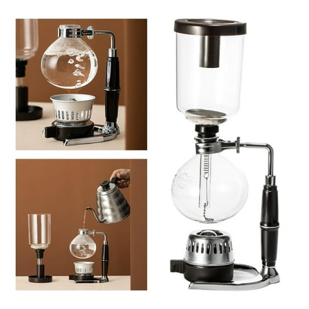 Glass Type Siphon Coffee / Household Vacuum Siphon Pot 160x110x360mm ...