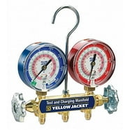 Yellow Jacket 42021 Series 41 Manifold, 3-1/8' Gauges, 1% Accuracy, R32 ...
