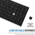 USB Wireless Keyboard Stainless Steel Ultra Slim Keyboard with Numeric ...