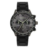 Emporio Armani Men's Luigi Skeleton Dial Leather Strap Watch AR1981 ...
