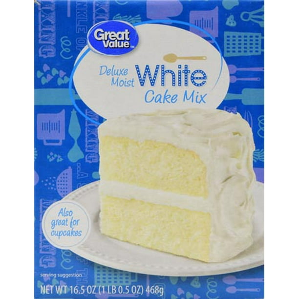 Great Value Cake Mix, Deluxe Moist White, 16.5 oz - Walmart.com