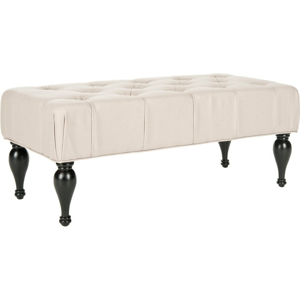Safavieh Rupert Modern Glam Tufted Bench, Taupe - Walmart.com