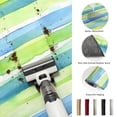 Abstract Art 8FT Round Area Rugs for Living Room Blue Green Line ...
