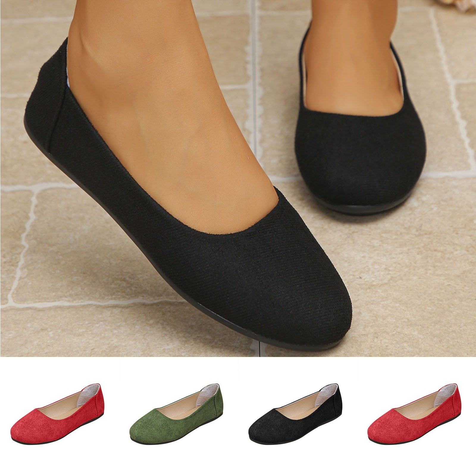 Click here for Ruiyanqi Womens Flats Ballet Flat Shoes Plus Size... prices