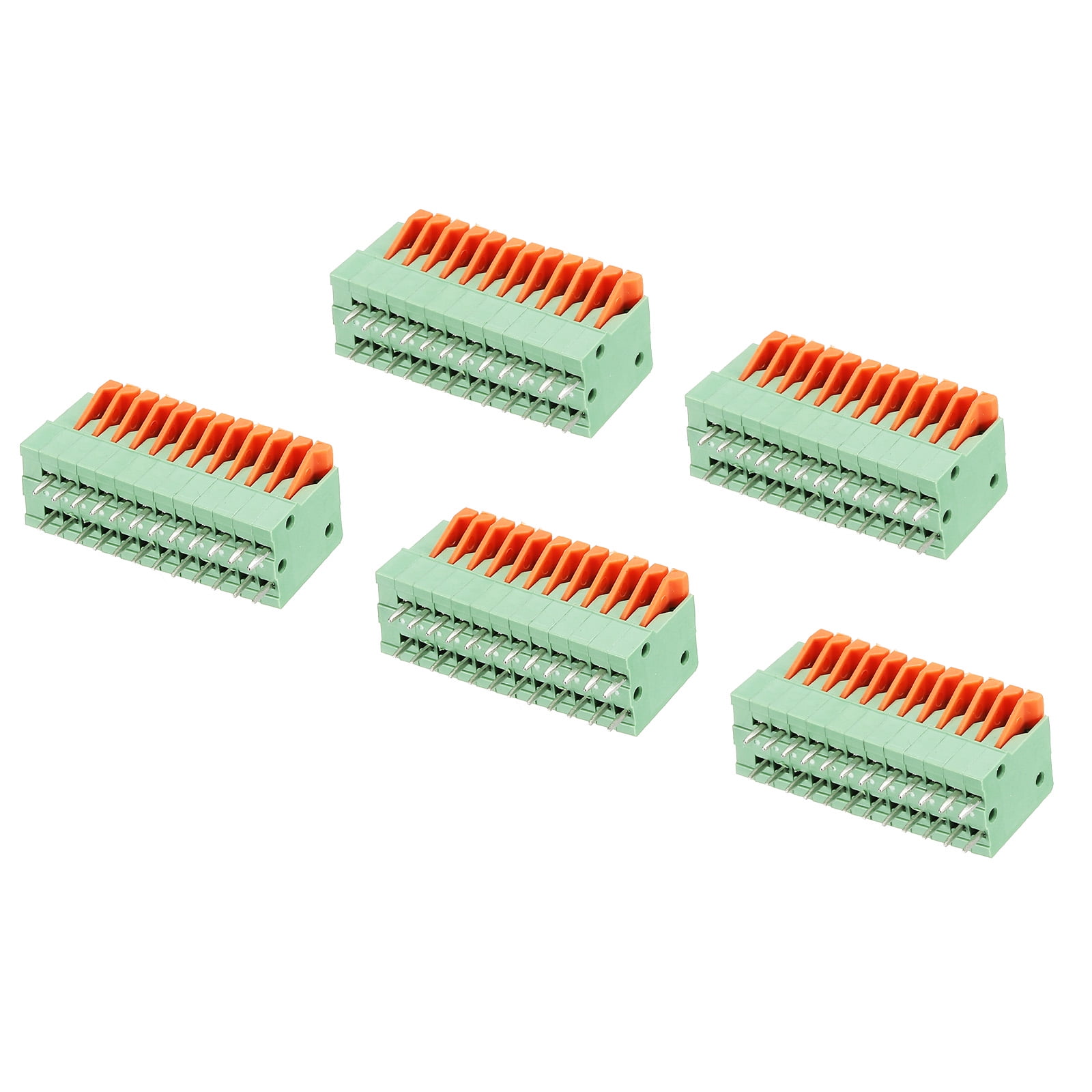Uxcell PCB Spring Terminal Block Connector KF141V 150V 2A 2.54mm 12 Pin ...
