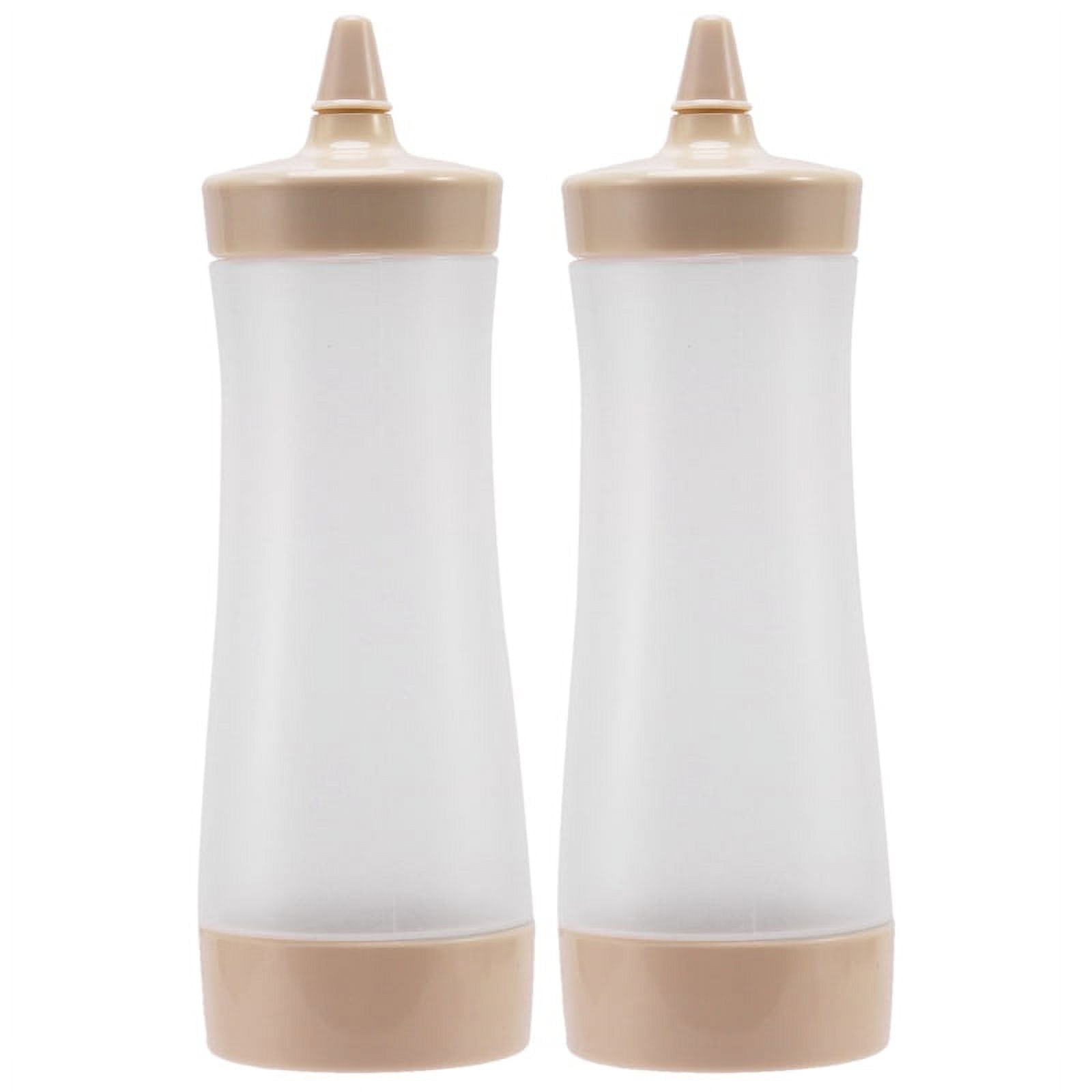 2X Botella exprimible Accesorios de cocina Bote Plástico Dispensador de salsa de vinagre Aceite ...