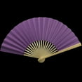 Quasimoon Paper Hand Fans for Women (9-Inch Premium, Dark Purple, 10 ...