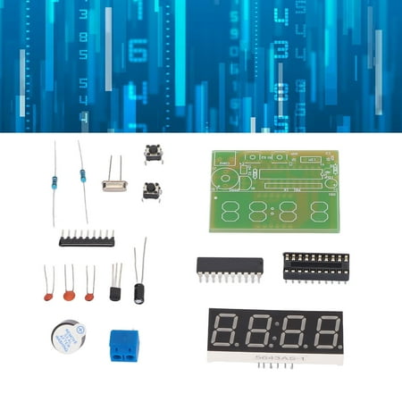 EOTVIA DIY Clock Kit,Digital Clock Kits 4 Digit Electronic Soldering ...