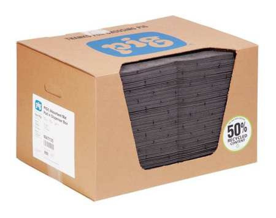 New Pig Absorbent Mat Pad in Dispenser Box, (200)-14 oz Absorbency Pads ...