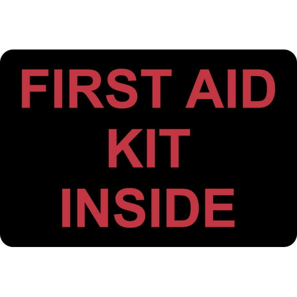 9inX6in First Aid Kit Inside Sticker Vinyl Decal Door Decals Sign ...
