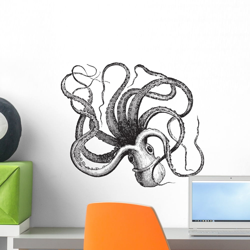 Common Octopus Octopus Vulgaris Wall Decal by Wallmonkeys Peel and ...