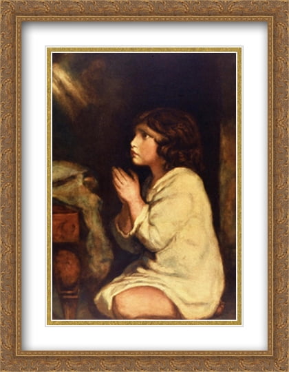 The Infant Samuel at Prayer 2x Matted 28x36 Large Gold Ornate Framed ...