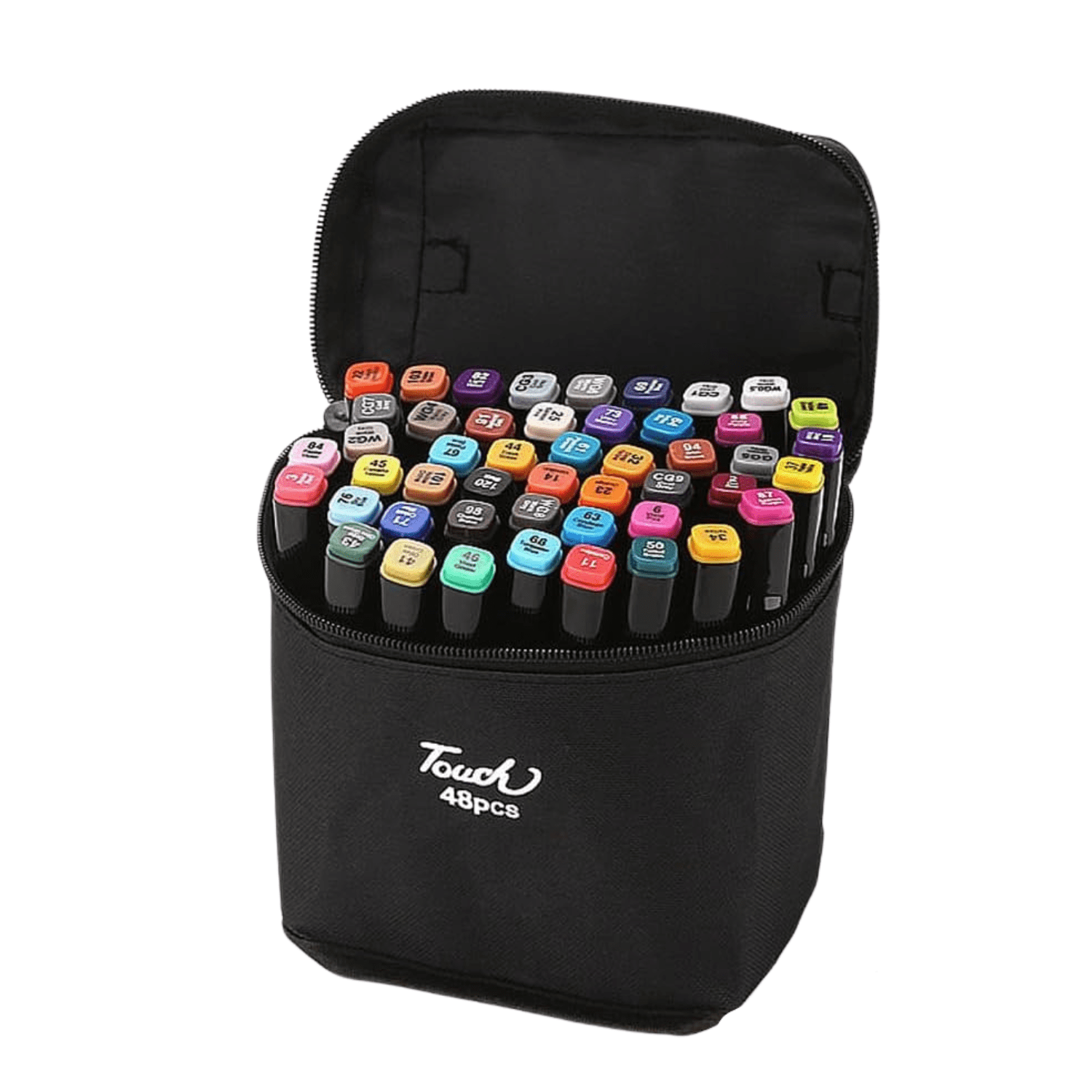 Set de 48 Plumones de Doble Punta JustClick MX con Estuche y Tapas con ...