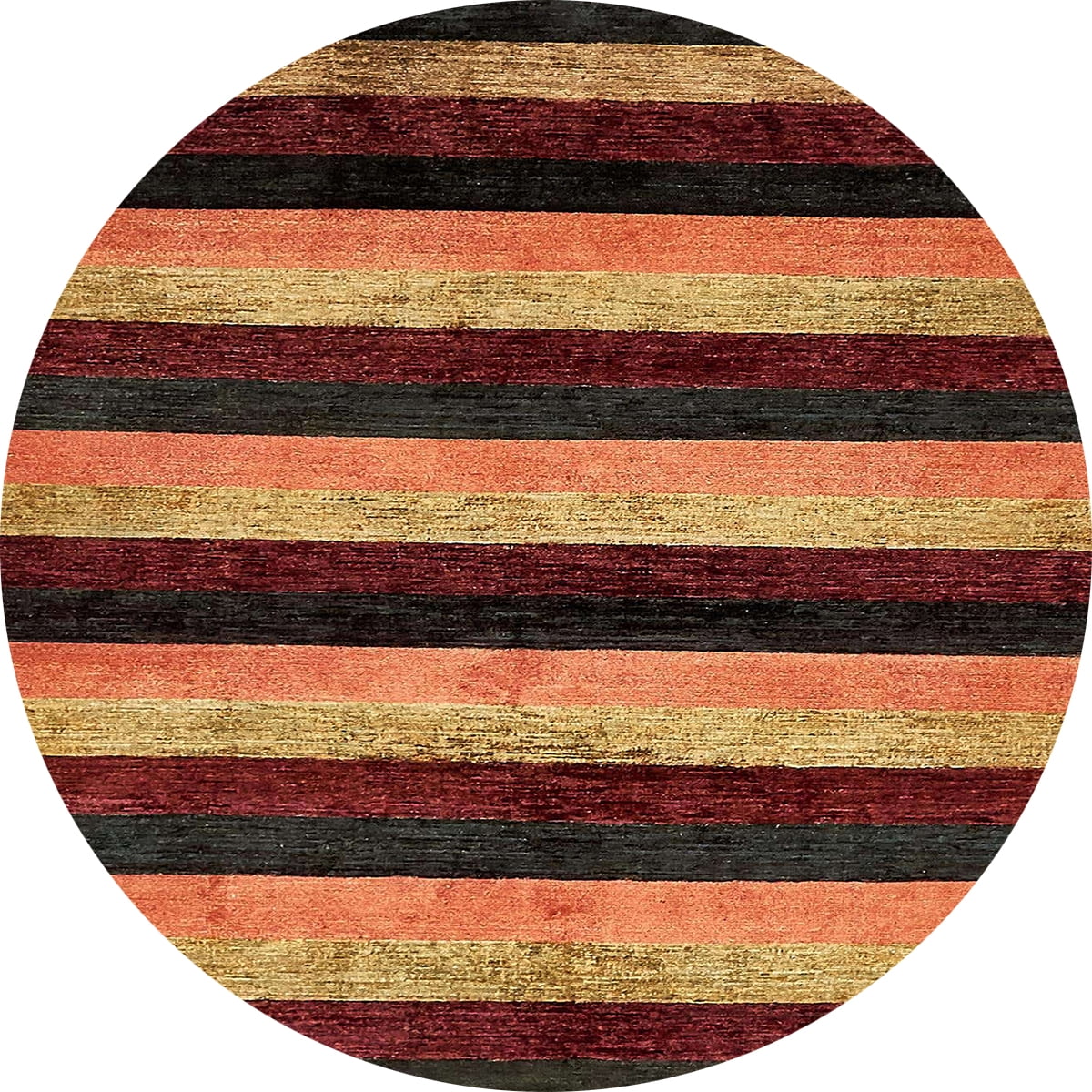 Ahgly Company Indoor Round Abstract Red Abstract Area Rugs, 6' Round ...