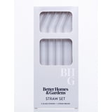 Better Homes & Gardens Reusable Borosilicate Glass Straws 4 Pack with ...