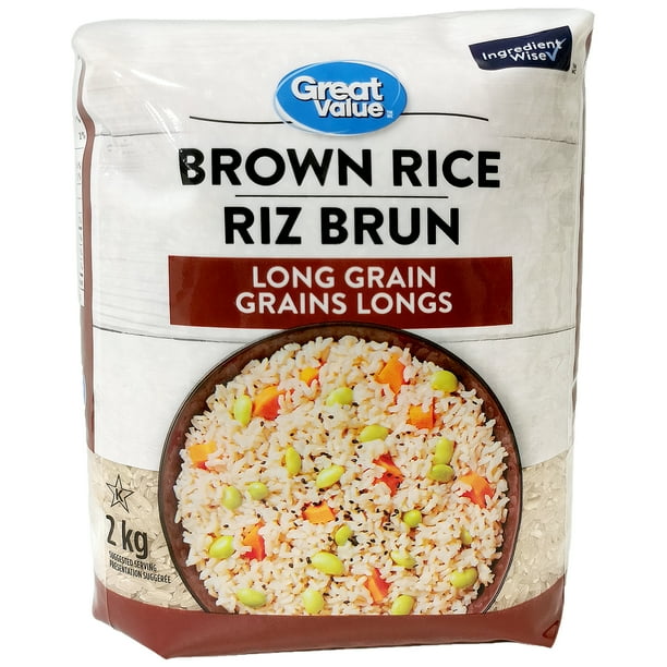 Great Value Long Grain Brown Rice, 2 kg - Walmart.ca