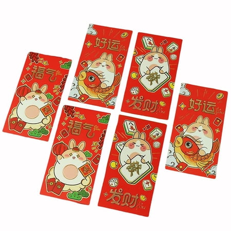 2023 Year Of The Rabbits Red Packet Thicken Cartoon New Year Red ...