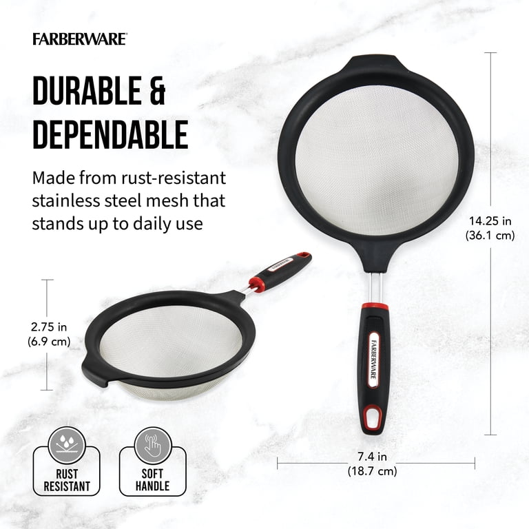 Kitchen Strainer Set Farberware Strainers, Set Of 3 In Classic Blue ...