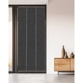 Black Solid Window Privacy Film Minimalist Cloth Dark Gray Linen ...