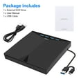 TSV 7-in-1 Portable External DVD Drive, USB 3.0 CD-ROM Writer ...