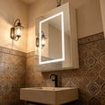 Lighted Medicine Cabinet Mirror for Bathroom, LED Medicine Cabinet with ...