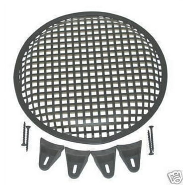 10" 10 Inch Mesh Metal Speaker Grill with Double Rings Subwoofer Black ...