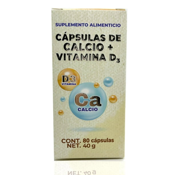 Calcio Vitamina D3 80 cápsulas Herbolaria Saludable Herbolaria ...